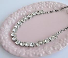 Mini Clear Jewel Crystal Bling Statement Necklace on Luulla